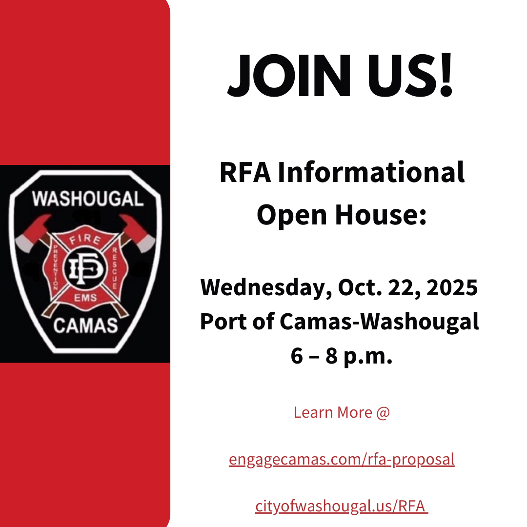RFA Informational Open House Oct. 22, 2025 | Camas WA