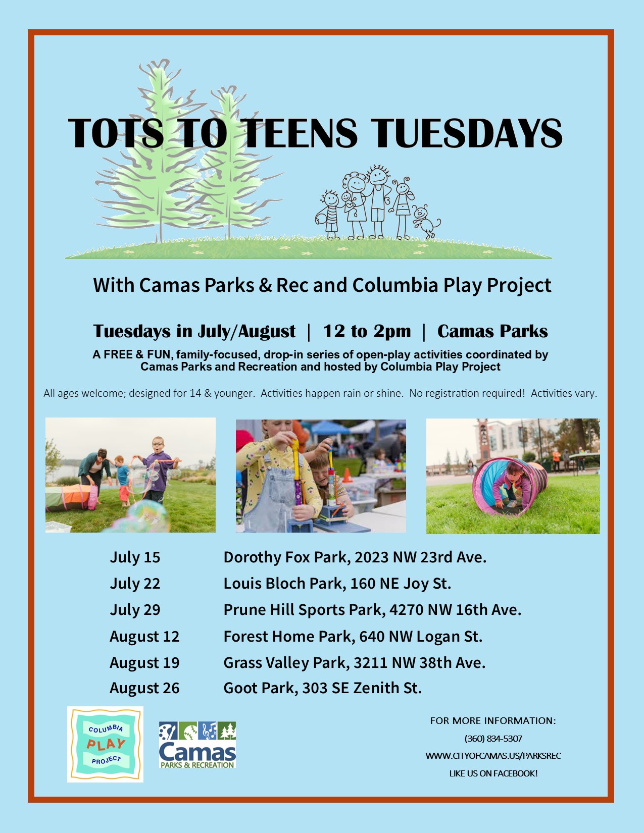 Annual Tots to Teens Series Returns to Camas Beginning July 15 | Camas WA